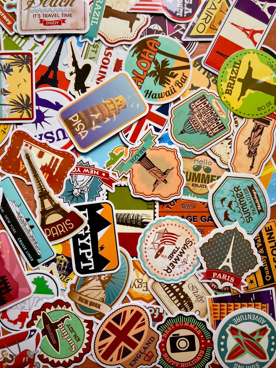 Travel Destination Stickers - Set of 25 - Planner Supplies, Craft ...