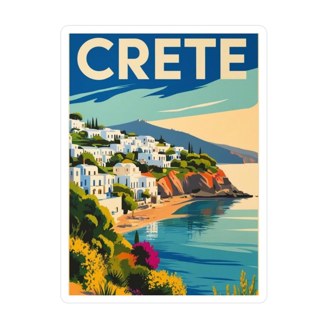 Crete Travel Destination Sticker - Planner Supplies, Traveler Notebook ...