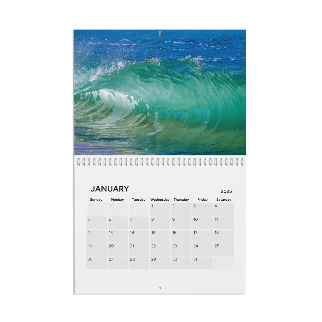 Travel Destination Ocean Waters Calendar 2025 - Etsy