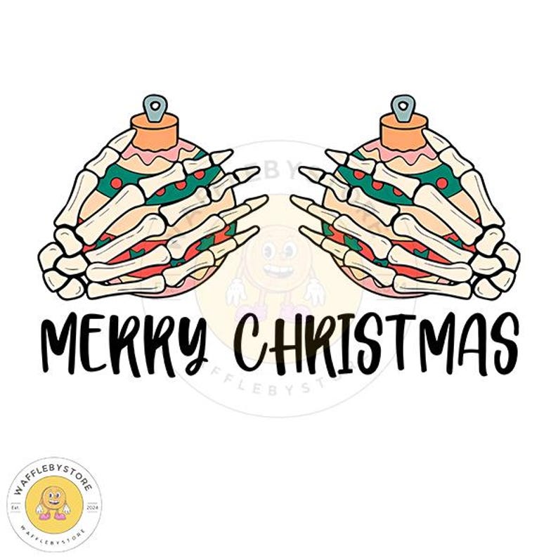 Skeleton Hands Christmas Ornament PNG – Funny Gothic Holiday Design - Etsy