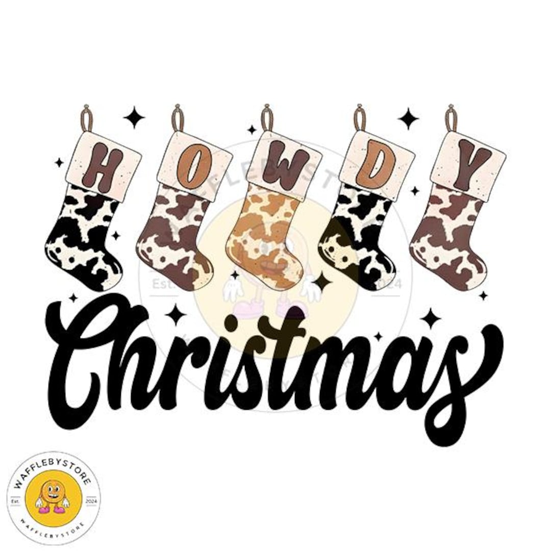 Christmas Stocking PNG: Festive Cow Print Designs (digital Clipart) - Etsy