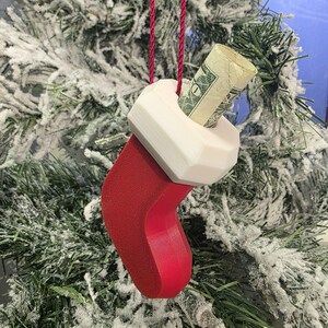 Christmas Stocking Money Holder Ornament | Cash Gift Ornament | Secret ...
