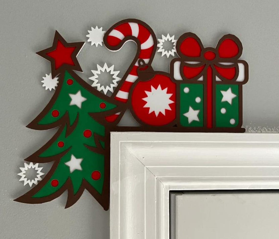 Christmas Door Topper Christmas Door Corner Gift's, Tree's & Holiday ...