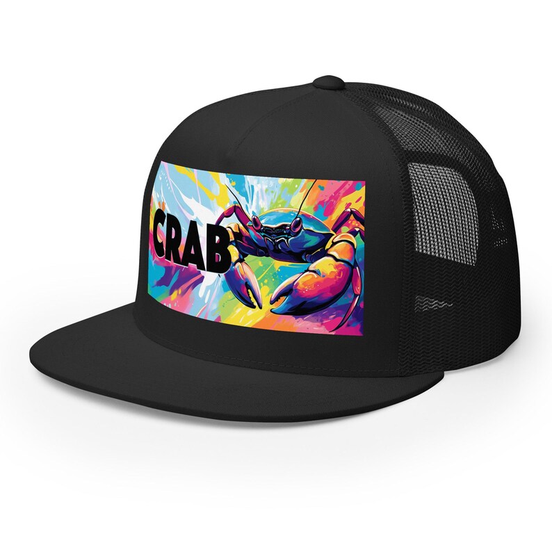 Blue Crab Trucker Cap – Mesh Snapback, Sea Life Fashion - Etsy