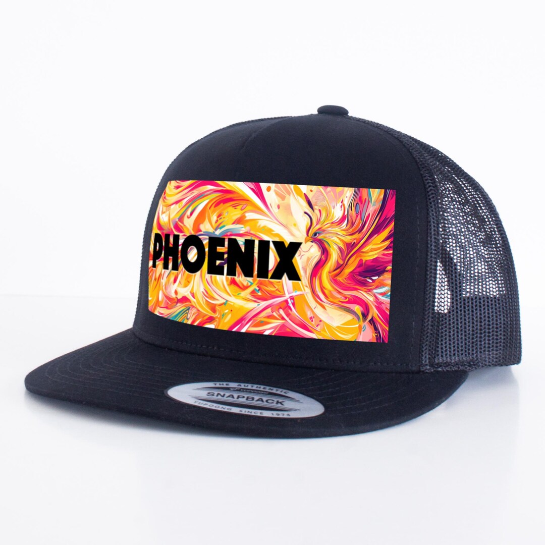 Firebird Phoenix Snapback Hat With Flat Bill and Mesh - Mythical ...