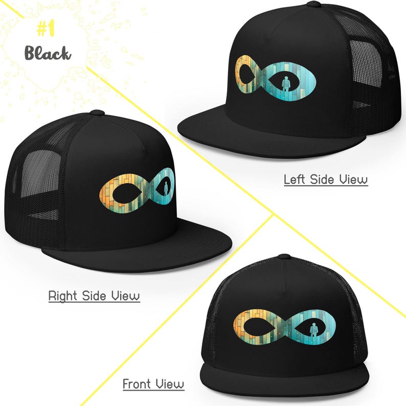 Infinity Symbol Hat | Sacred Geometry Trucker Cap | Spiritual Snapback ...