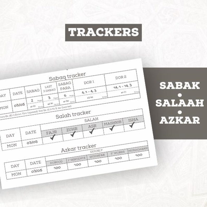 Hifz Progress Tracker Quran Memorization Planner PDF 30-day Khatam ...