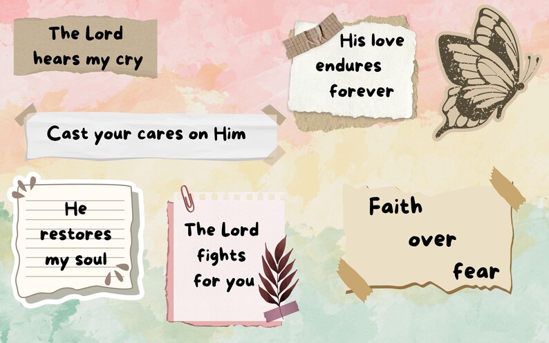 Prayer Board Kit Printable, Scripture Cards, Christian Wall Art, Bible ...