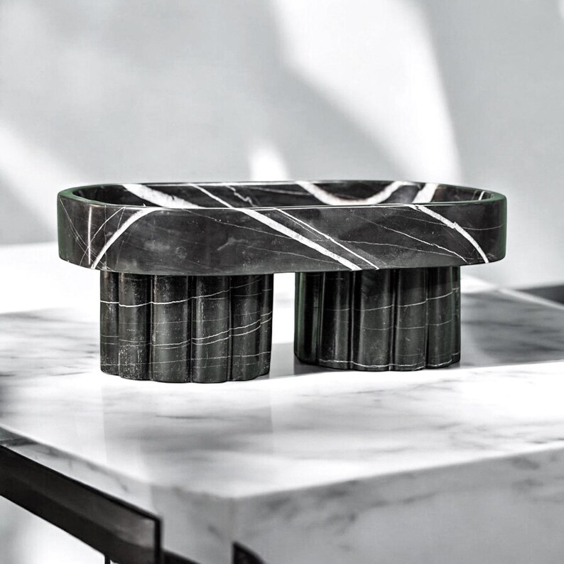 Marble Centerpiece, Unique Marble Sculpture for Home Decor , Bowl ...