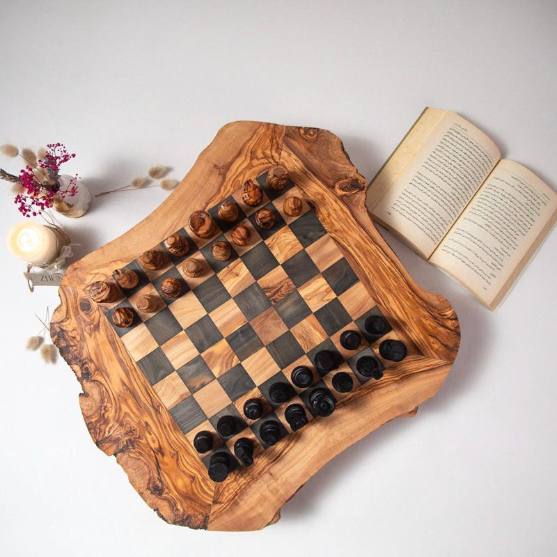 Chess Board Hand Made Wood - Etsy