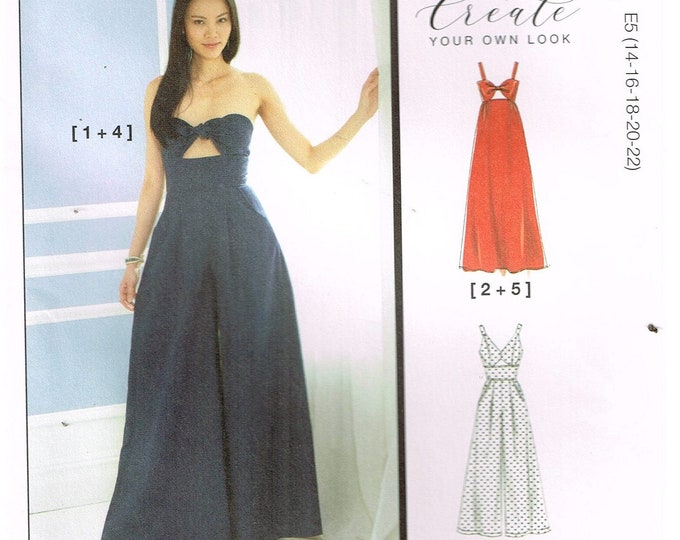 Sewing Pattern Jumpsuit Wide Leg Jumper Palazzo Mccalls 7789 Misses ...