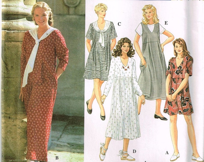 Jumper and Dress Full Figure Sewing Pattern Womans Back Zippered V Neck ...