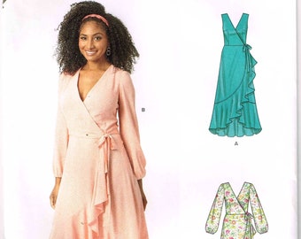 Sewing Pattern Slip Dress Peasant Simplicity 8332 Misses Womans Plus ...