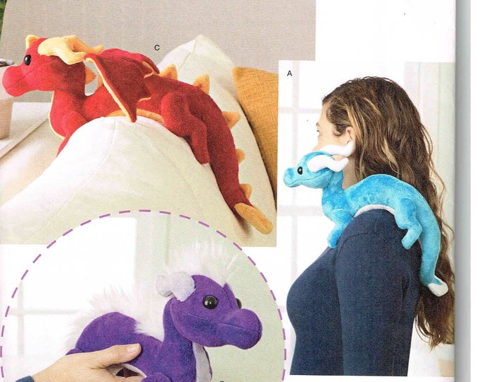 Sewing Pattern Plush Dragons Stuffed Craft Toy Simplicity - Etsy