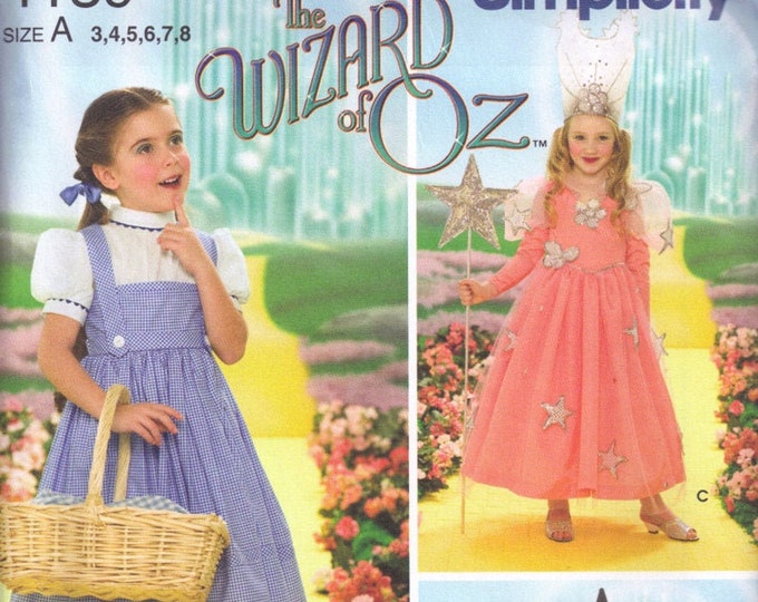 Childs Wizard of Oz Simplicity 4139 Sewing Pattern Dorothy, Witch ...