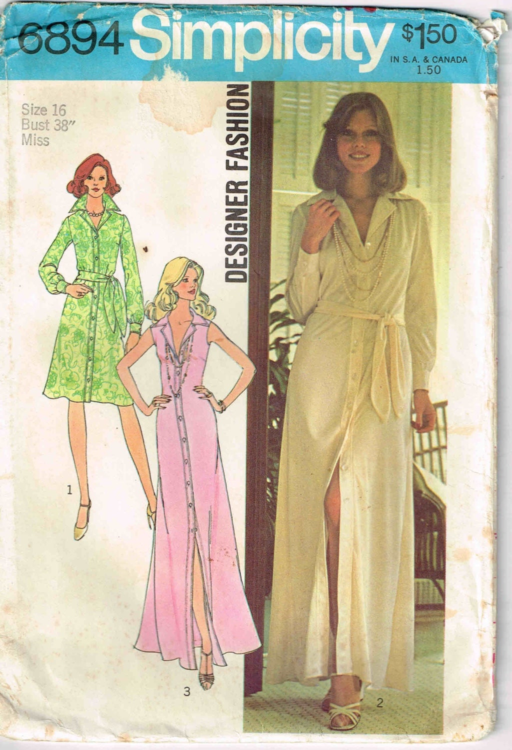 Sewing Pattern Long Maxi Length Shirtdress Sleeveless Dress V - Etsy