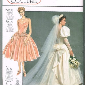 Burda Couture 4285 Sewing Pattern 1980s Wedding Dress Misses Burda 4285 ...