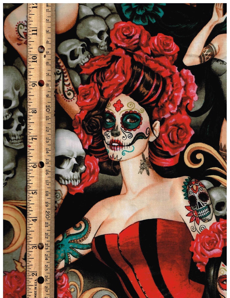 Las Elegantes Fabric Alexander Henry 100% Cotton Pin up | Etsy