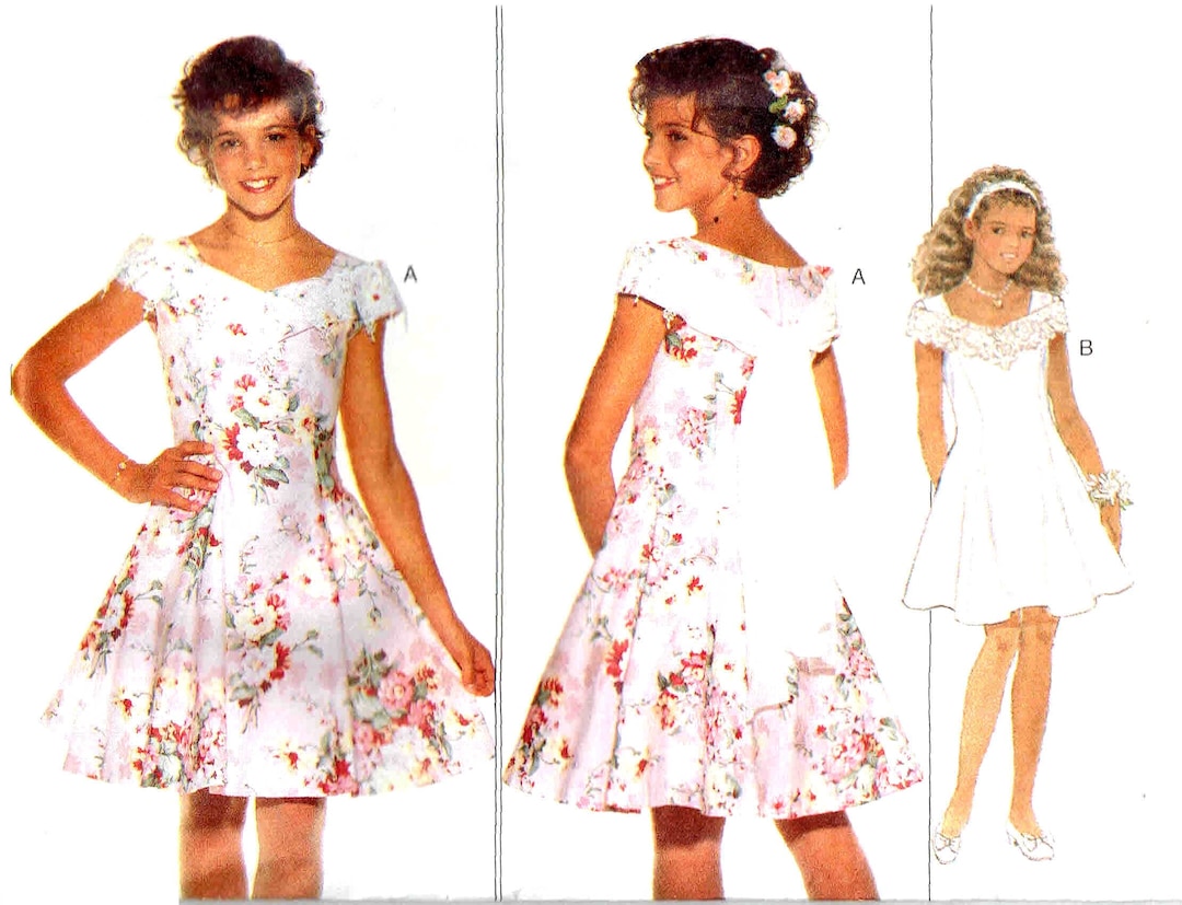 Sewing Pattern Special Occasion Party Dress Butterick 3866 Tween Size ...