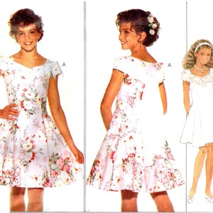 Sewing Pattern Special Occasion Party Dress Butterick 3866 Tween Size ...