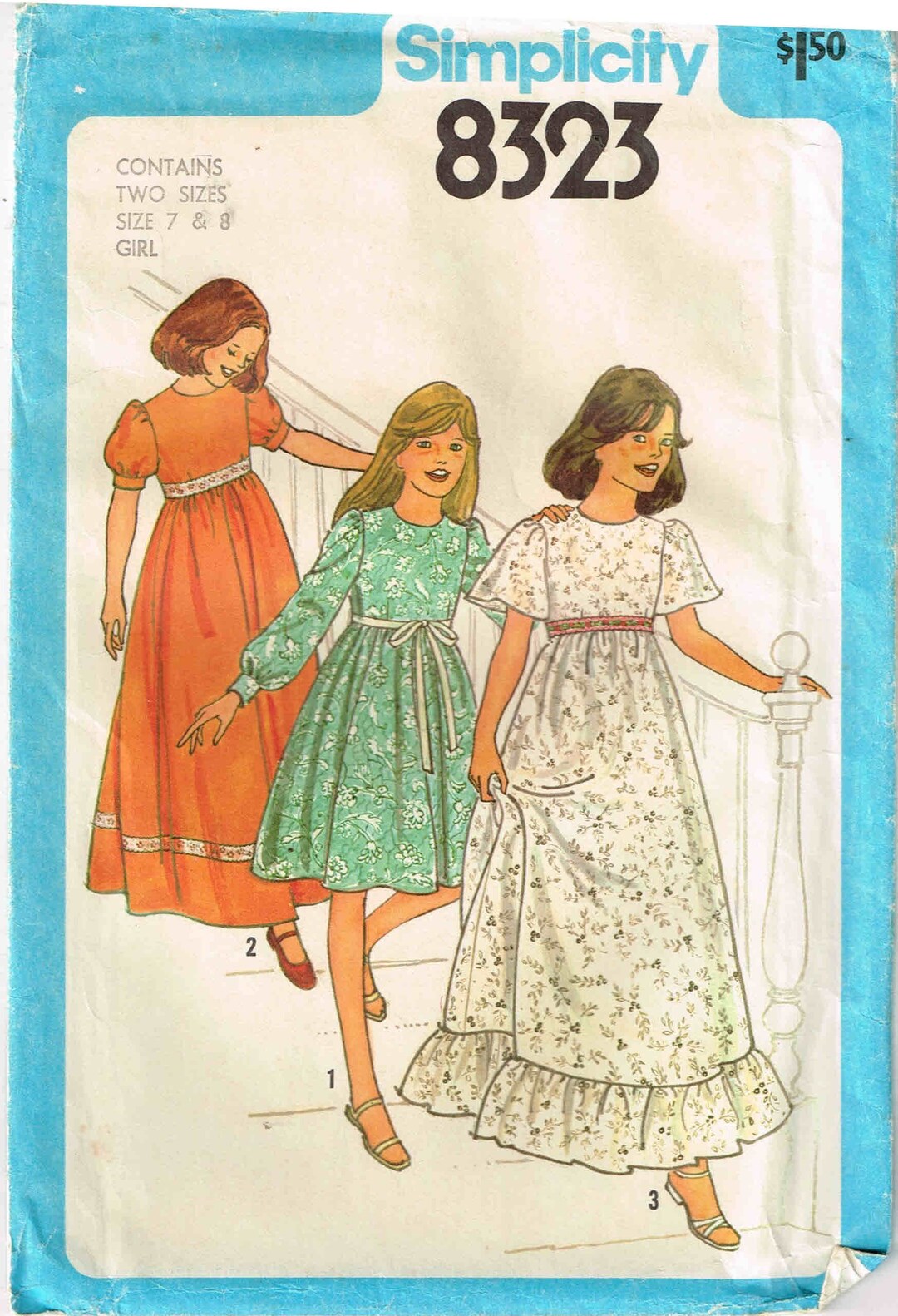Sewing Pattern Girls Dress With Gathered Skirt Size 7 8 Special ...