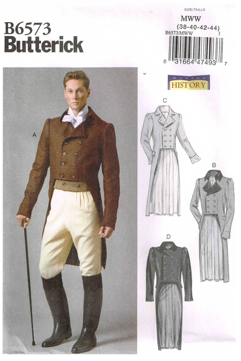 Sewing Pattern Men Coat Tails Jacket Steampunk History - Etsy
