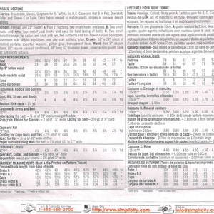 Adult Size Simplicity 7808, 0674 0632 Dorothy, Glenda, Wicked Witch ...