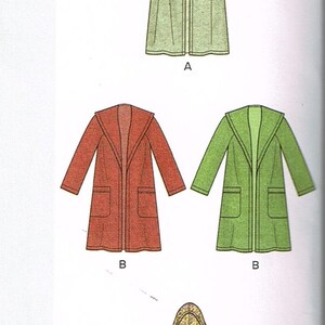 Sewing Pattern New Look 6585 Long Length Hooded Coat Misses Size 6 8 10 ...