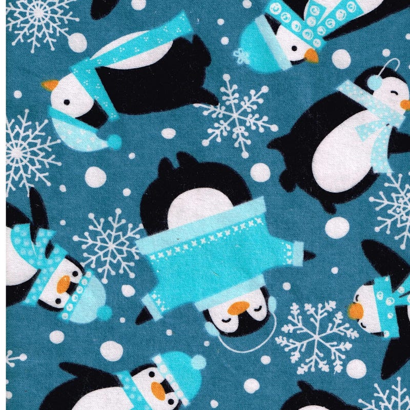 Penguin Fabric - Etsy