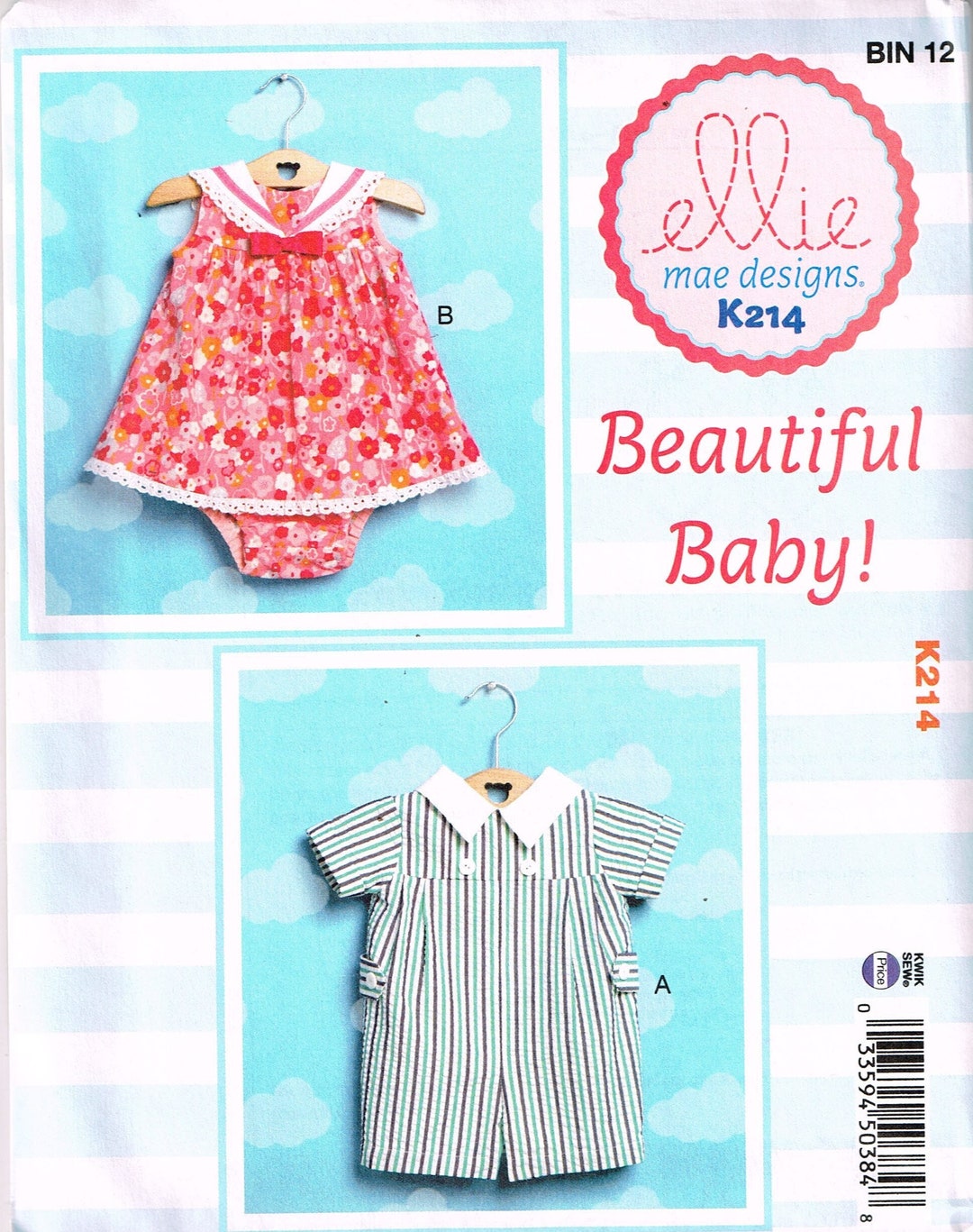 Kwik Sew K214 Baby Romper Sewing Pattern Dress and Panties Panties ...
