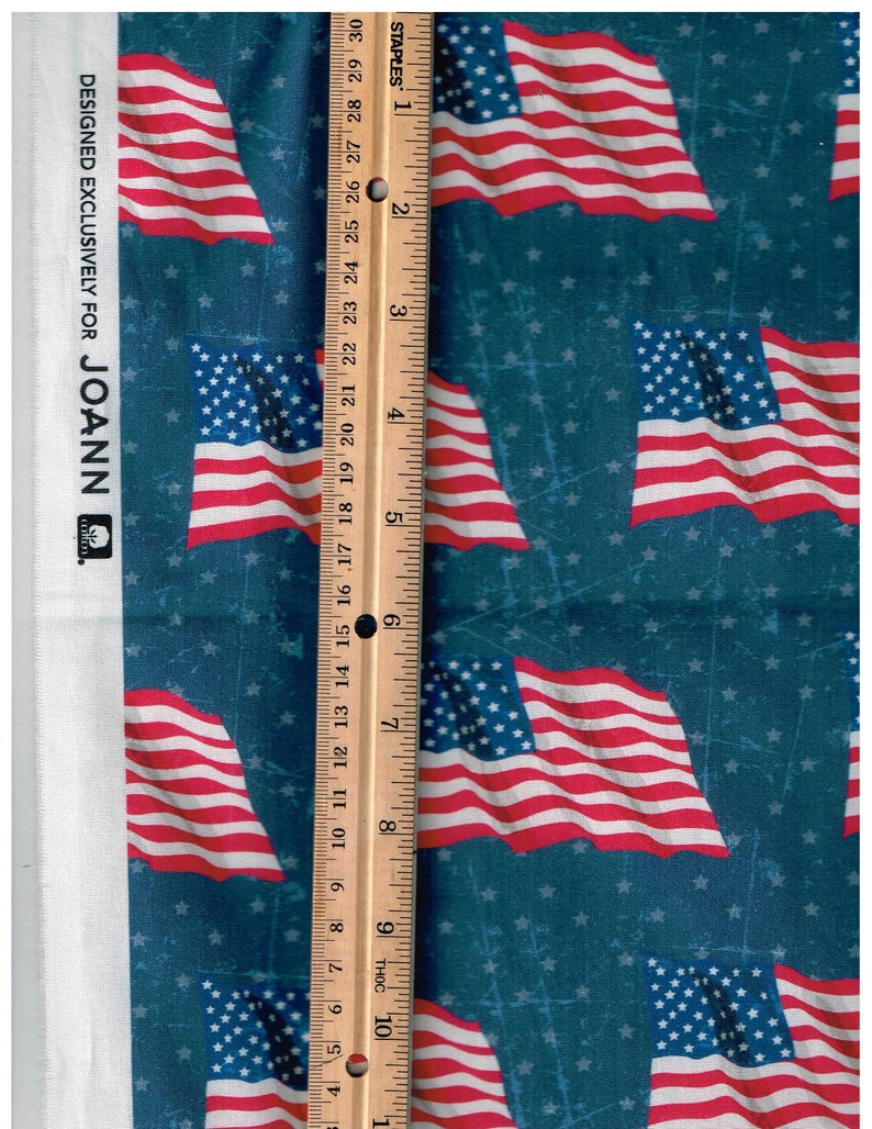 Red White Blue American Flag Cotton Sewing Fabric Election Theme ...