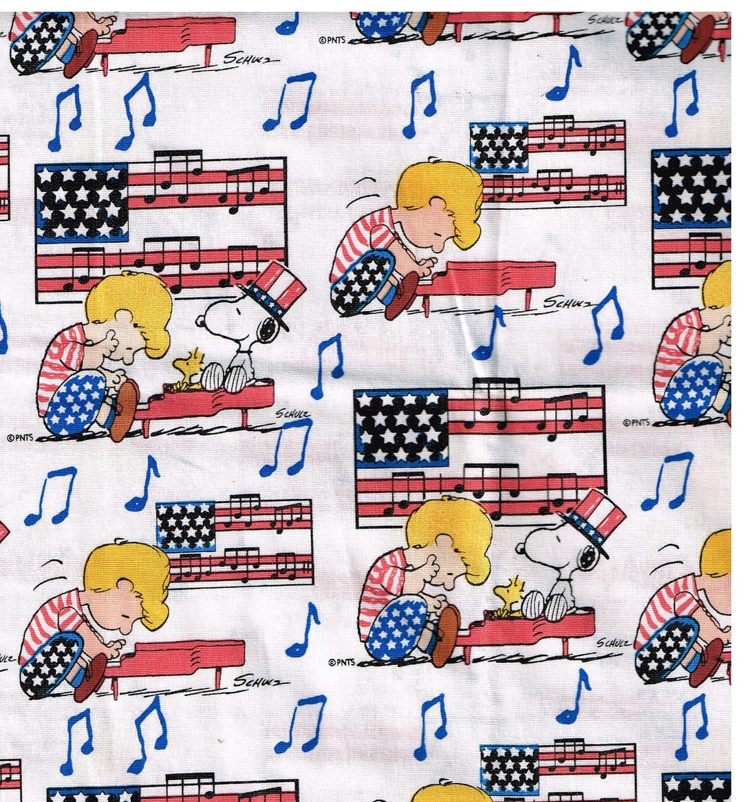 Peanuts Snoopy Linus Americana Sewing Material Charlie Brown Cotton ...