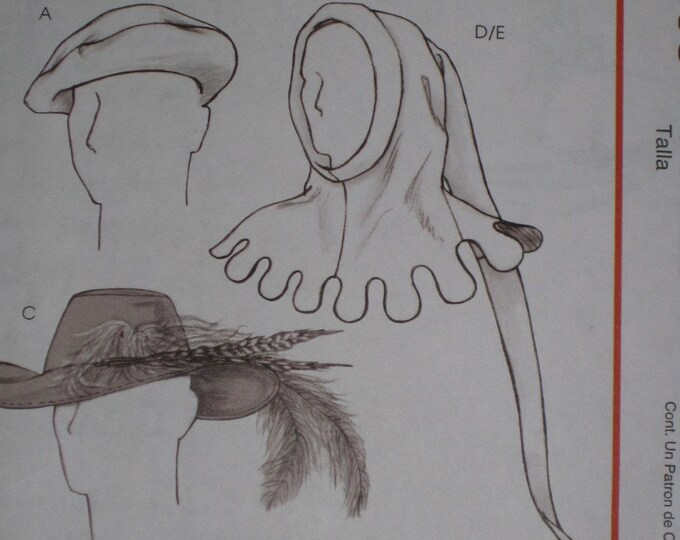 Mens Historical Medieval Renaissance Hat Sewing Pattern Mccalls 4805 ...