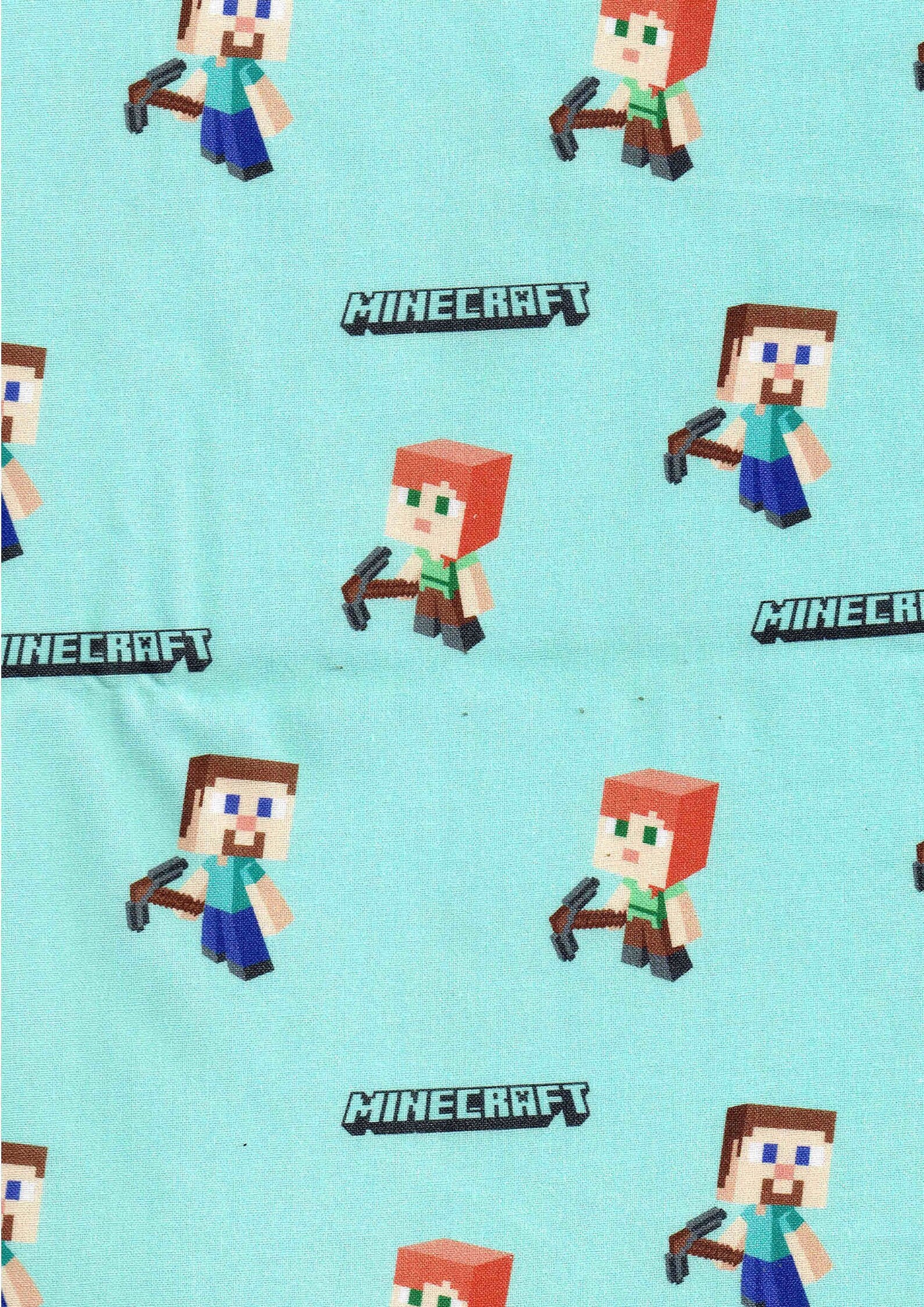 1/4 1/2 Yard Blue Minecraft Fabric Cotton Fabric Quilting - Etsy