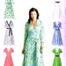 Wrap Dress Sewing Pattern Butterick 5030 Misses V Neckline Short Long ...