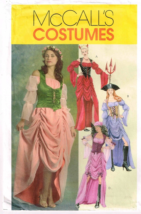 Pirate Costume Sewing Pattern Mccalls 5497 Devil Corset Dress - Etsy