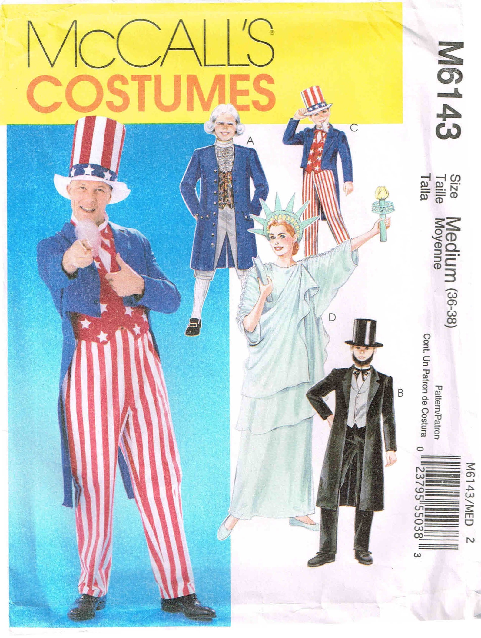 Sewing Pattern Adult Uncle Sam Patriotic Halloween Costume - Etsy