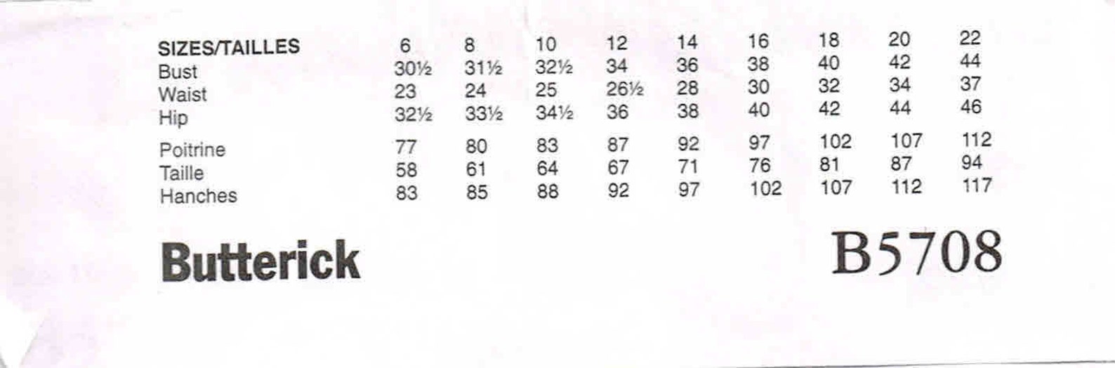 Butterick 5708 Sewing Pattern 1950's Reproduction One - Etsy