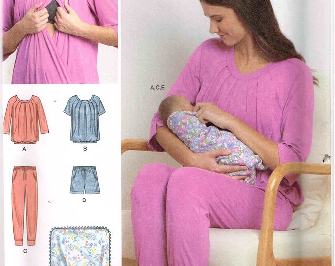 Sewing Pattern Misses Nursing Top Pants Shorts and Blanket Simplicity ...