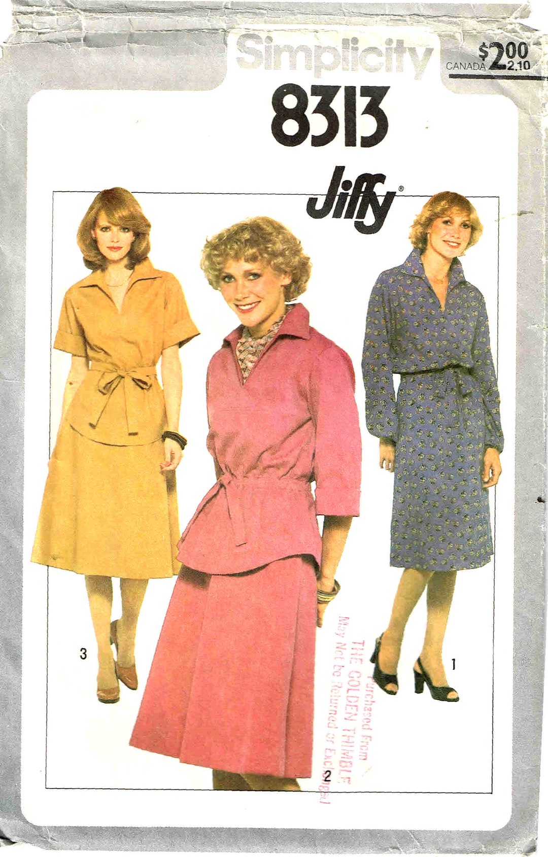 Sewing Pattern Jiffy Skirt, Shirt and Dress Simplicity 9313, Long and ...