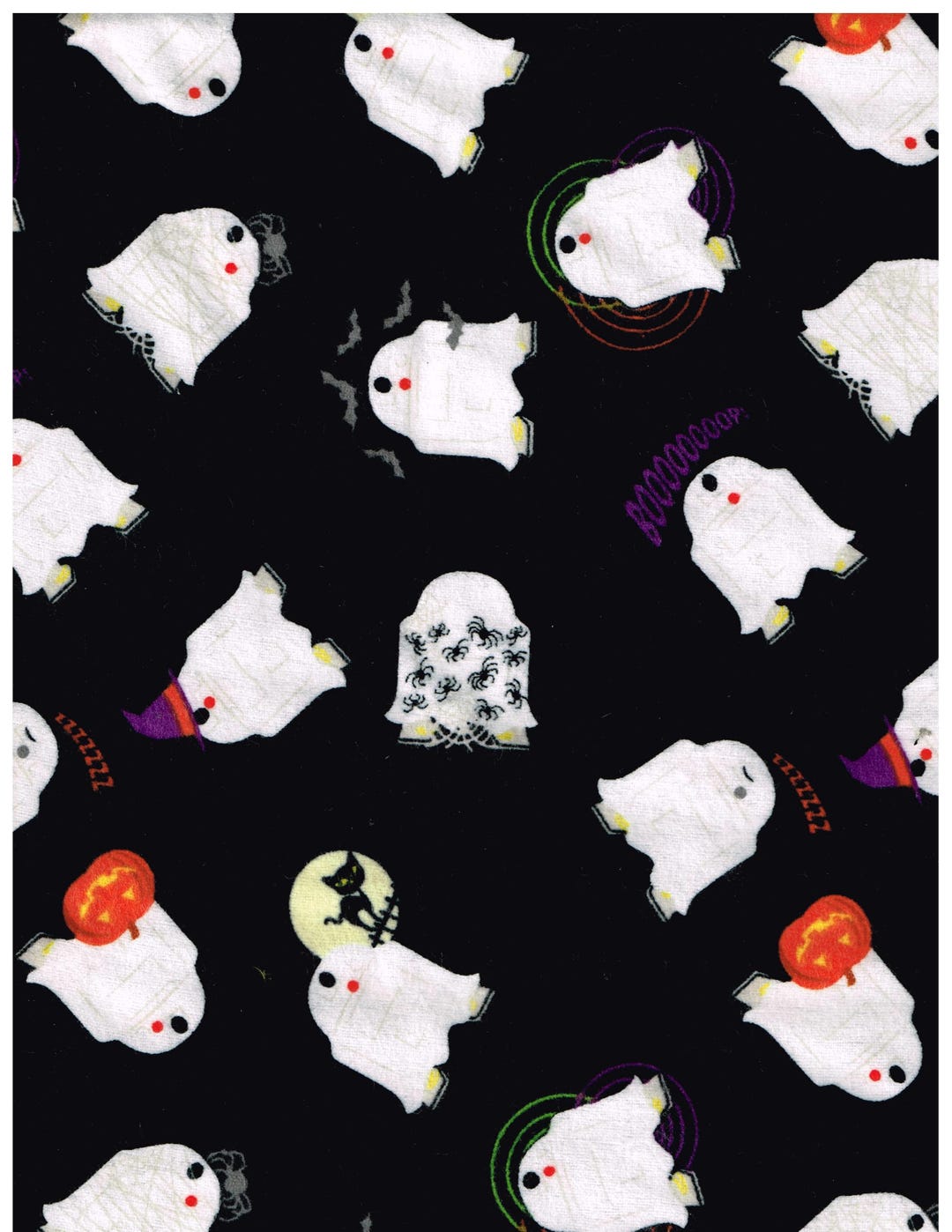 Flannel Cotton Star Wars R2D2 Ghosts Toss Halloween Sewing Material ...