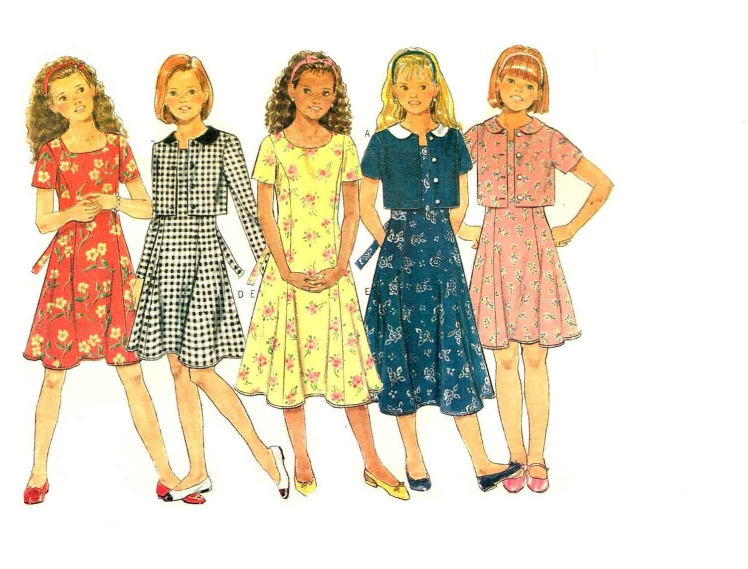 Butterick 4362 Girls Sewing Pattern Girls Flared Dress | Etsy
