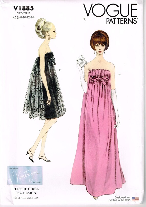 Special Occasion Gown Vogue 1885 Sewing Pattern Strapless - Etsy