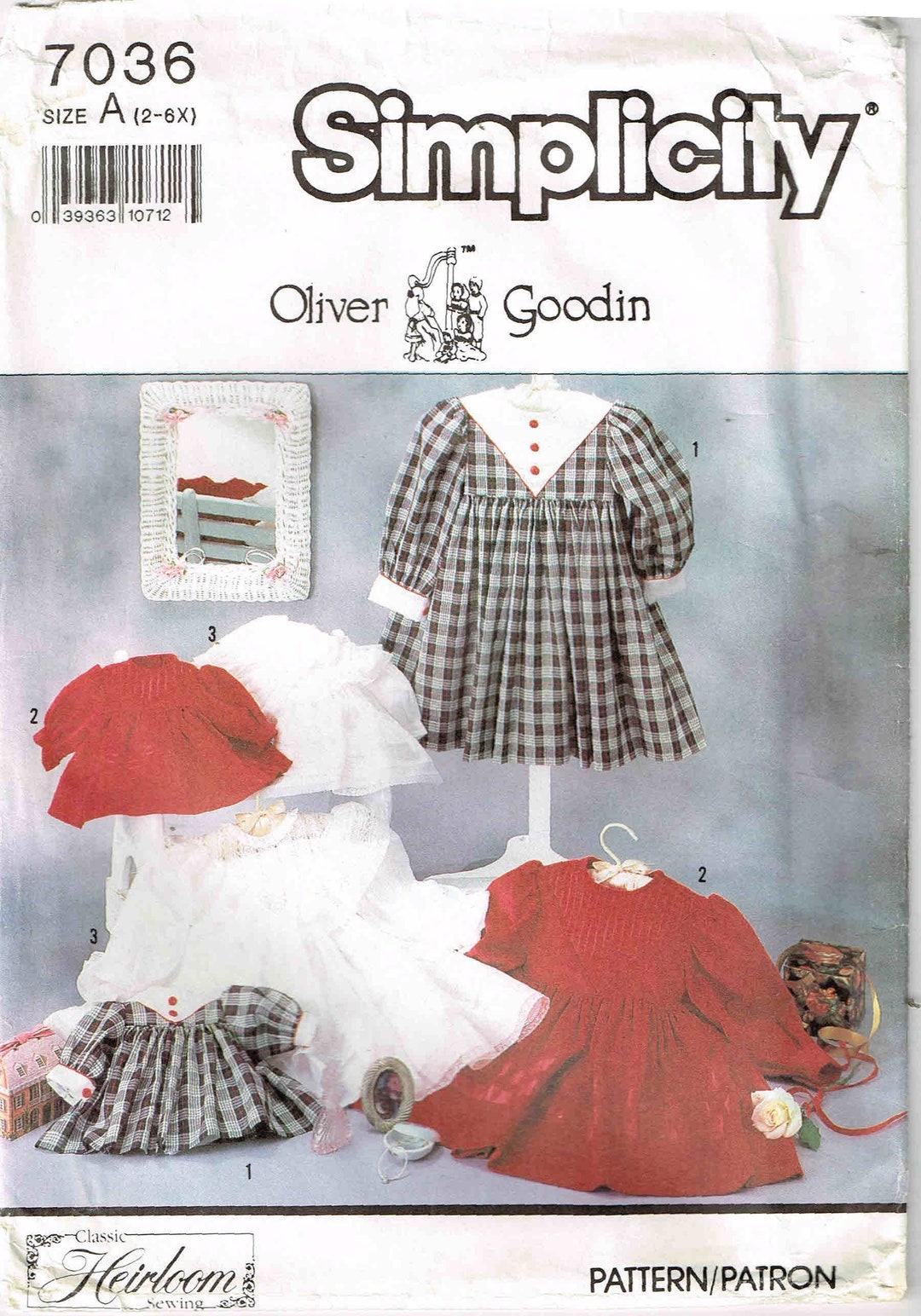 Children Party Dress Special Occasion Simplicity 7036 Sewing Pattern ...