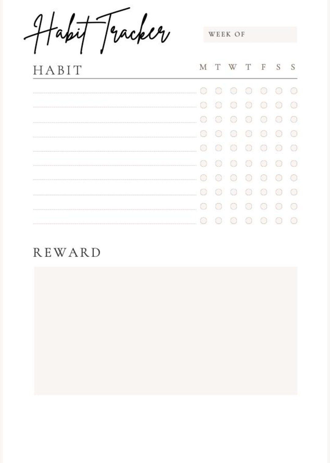 Habit Tracker | Habit Journaling | Habit Journal | Downloadable Habit ...