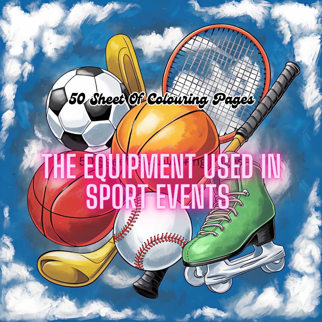 50 Coloring Pages of the Equipment Used in Sport Events - Kids and ...