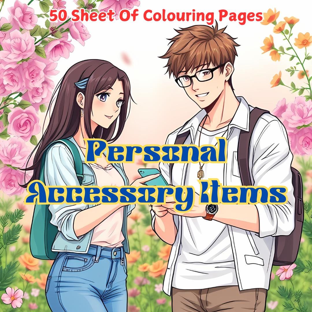 50 Coloring Pages of Personal Accessory Items - Kids and Adults ...