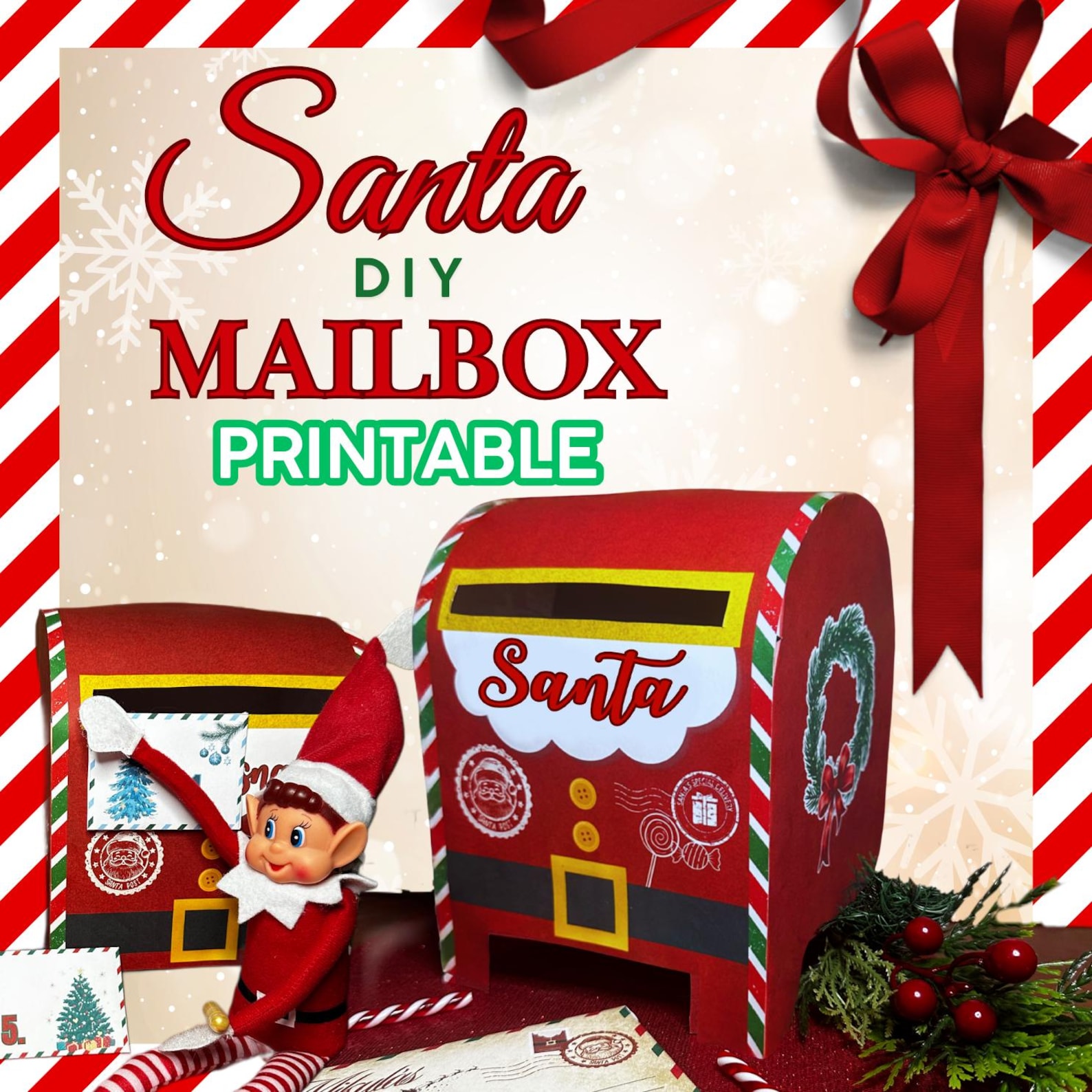 Santa Mailbox DIY - PRINTABLE - Etsy