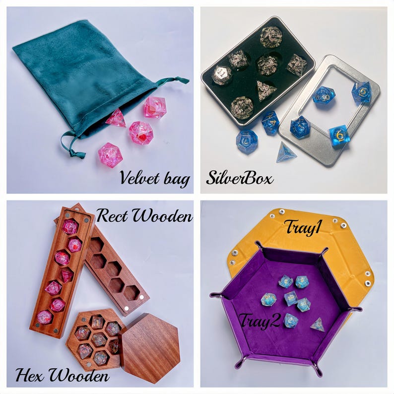 Red and Blue Resin Dice Set, DND Role-playing Games - Etsy UK