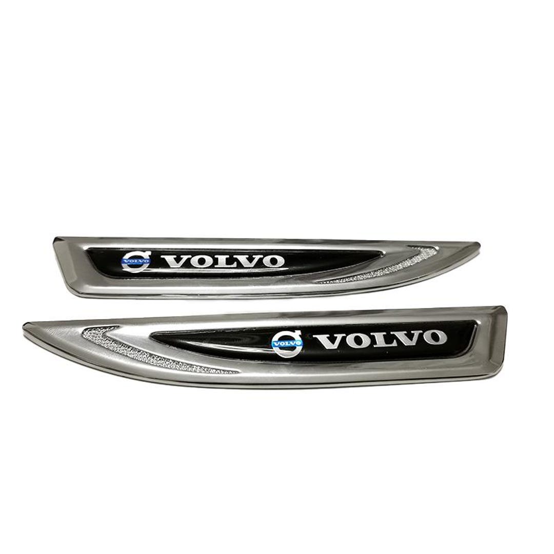 2 Volvo Aluminum Emblems – Silver Finish for Fenders and Sides, 147 ...